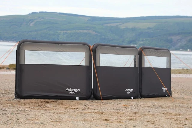 VANGO AIRBEAM INFLATABLE Modular Full 3 Panel Camping & Beach Windbreak ...