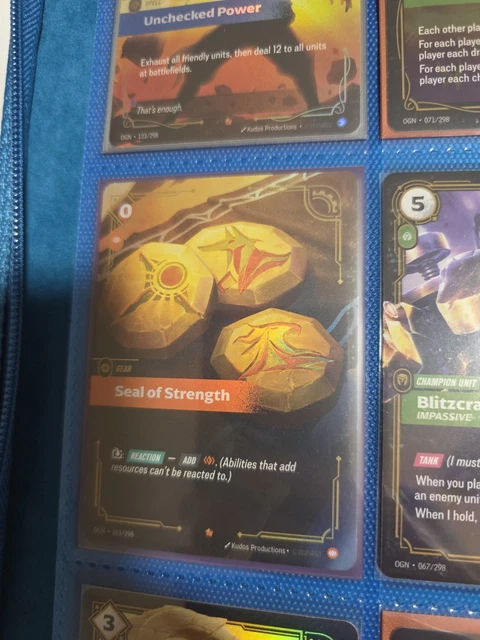 RIFTBOUND: LEAGUE OF Legends TCG English GEAR-Seal of Strength-Epic 163 ...