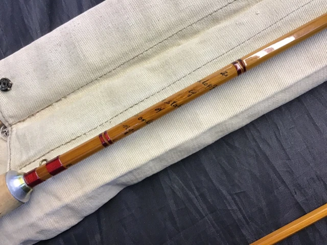 RARE VINTAGE CONSTABLES of Bromley “Wallop Brook” 6ft 9” split cane fly ...