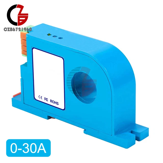 AC CURRENT SENSOR Transmitter Single-phase DC24V Output 4-20ma 0-30A ...