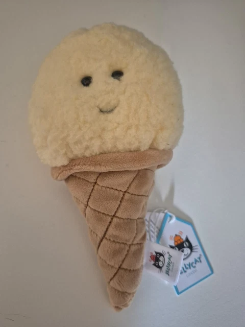 JELLYCAT IRRESISTIBLE VANILLA Ice Cream New With Tags £31.90 - PicClick UK