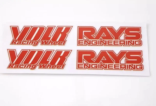 VOLK RACING WHEEL Rays Engineering 2 Wheel Decal Sticker Kit, 4 ...