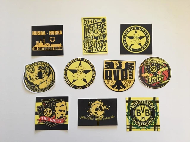 BORUSSIA DORTMUND 10 Adesivi Ultras Pegatinas Aufkleber Sticker ...