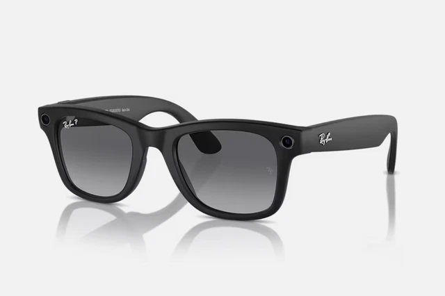 RAY BAN META Wayfarer Smart Glasses Sunglasses Polar Gradient Graphite ...