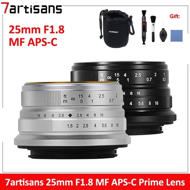 7ARTISANS 25MM F1.8 MF APS-C Prime Lens Manual Mirrorless Camera For ...