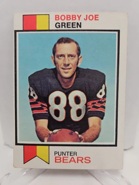 1973 TOPPS BOBBY Joe Green Chicago Bears carte de football #377 EUR 1 ...