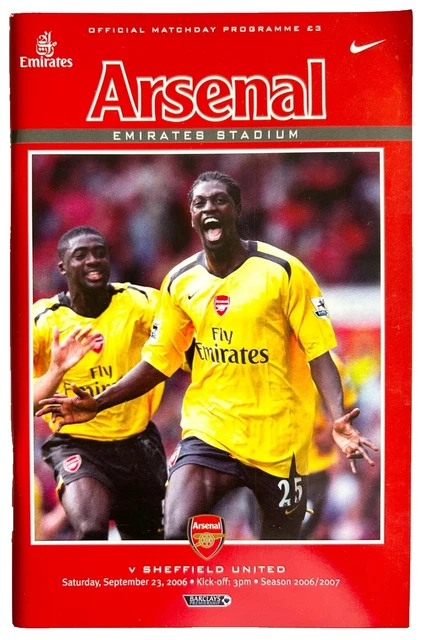 5 X ARSENAL Home Programmes from 2006-2007 season - All listed and ...