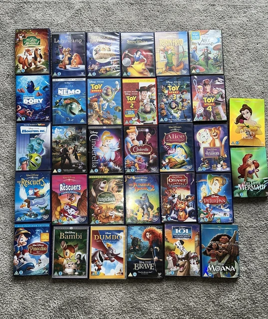 DISNEY BUNDLE 32 DVDs Cinderella Snow White Brave Jungle Book Lady ...