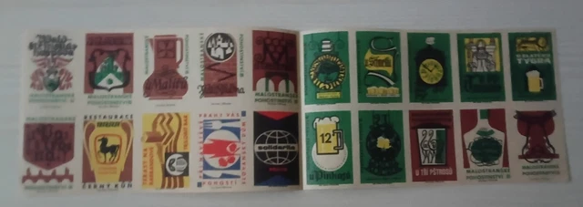 OLD UNCUT SHEET of 20 Czechoslovakia Czech Matchbox Labels £5.00 ...