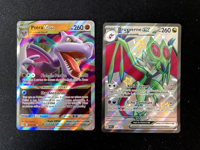 CARTES POKÉMON PTÉRA Vstar EB11 et Bruyverne ex Full art EV4.5 Mint FR ...