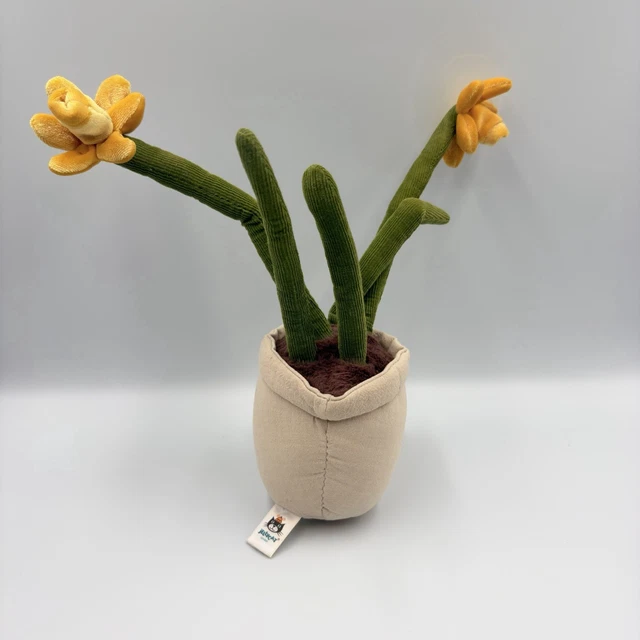 JELLYCAT AMUSEABLE DAFFODIL plant pot - Retired Soft Toy Plush Genuine ...