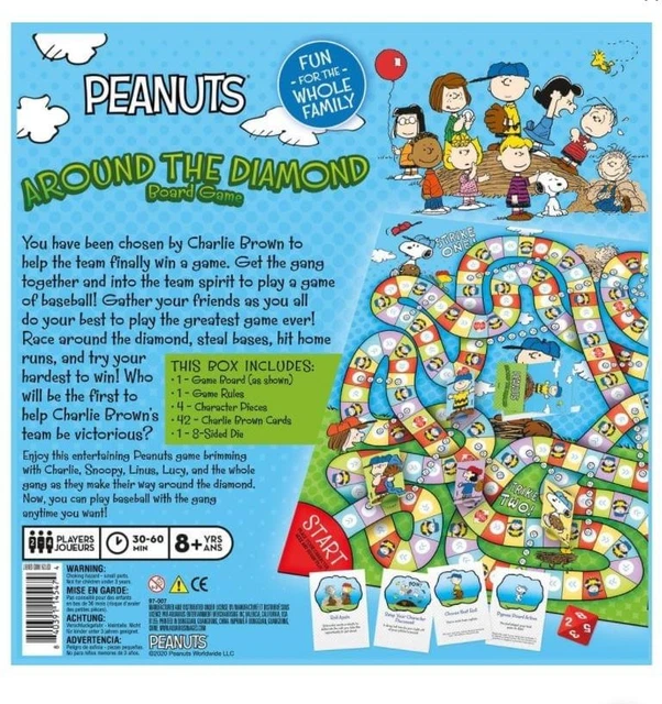 PEANUTS AROUND THE Diamond Family Board Game | 2-4 Players £25.03 ...