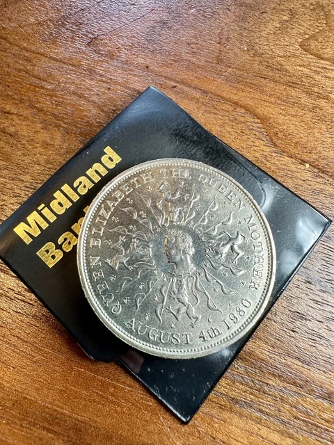 SILVER 1980 CROWN COIN THE QUEEN MOTHER'S 80TH BIRTHDAY COMMEMORATIVE ...
