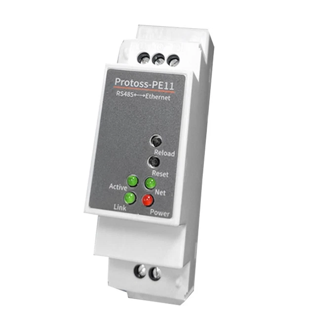 DIN-RAIL SERIAL PORT RS485 to Ethernet Converter Server Protoss MQTT ...
