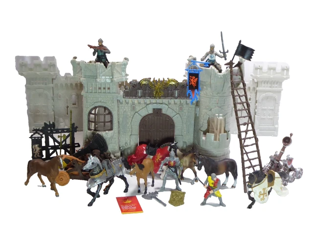 CHAD VALLEY CASTLE And Knights With Schleich Horses Toy Playset KB1 £6. ...