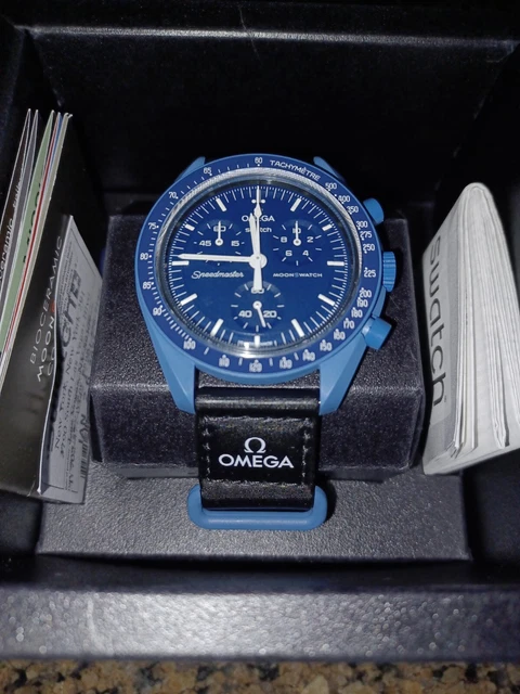 OMEGA X SWATCH SpeedMaster MoonSwatch MISSION TO NEPTUNE 42 mm NEUF ...