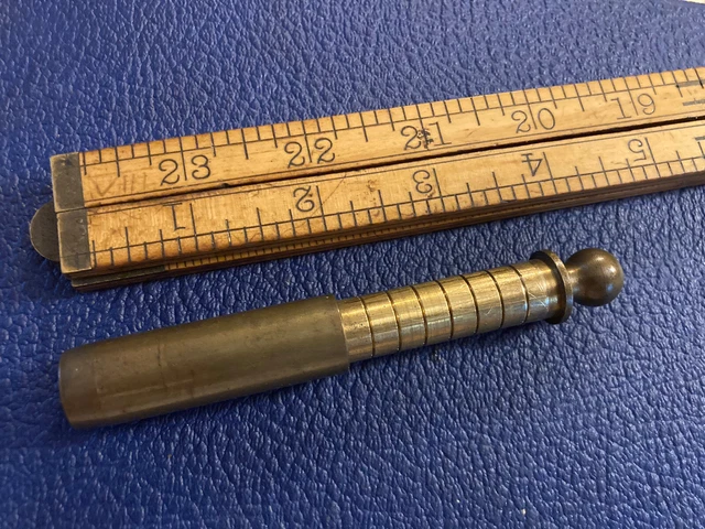 VINTAGE BRASS POWDER Measure Muzzleloader Rifle Shotgun Pistol Part Gun ...