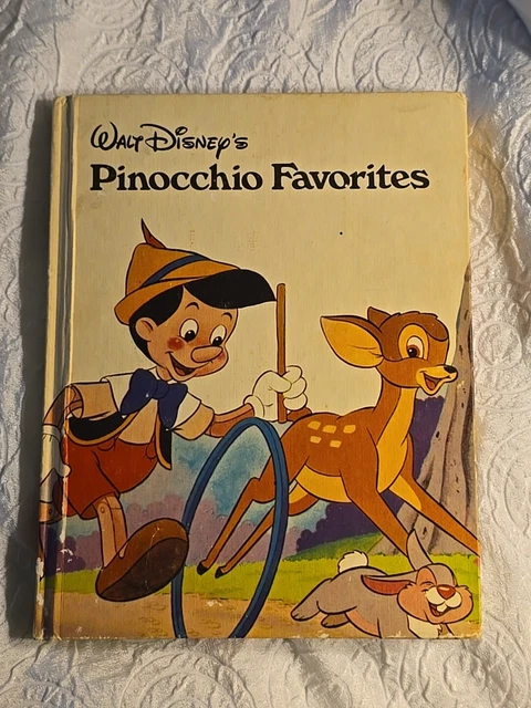 WALT DISNEY PINOCCHIO Favorites Story Picture Book Vintage 1973 Danbury ...