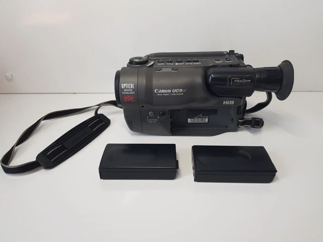 CAMÉRA VIDÉO CANON UC9Hi 8 mm Hi8 + 2 piles + adaptateur secteur ...