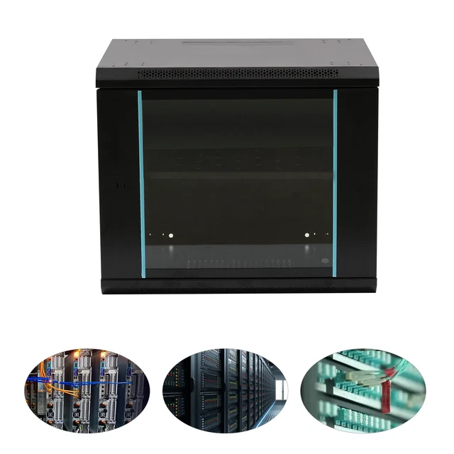NETWORK SERVER DATA Cabinet Enclosure Rack 9U Lockable Box 600mm x ...