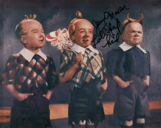 AUTOGRAFIADA 8X10 FOTO Actor Jerry Marren Piruleta Niños Fro Mago De OZ ...