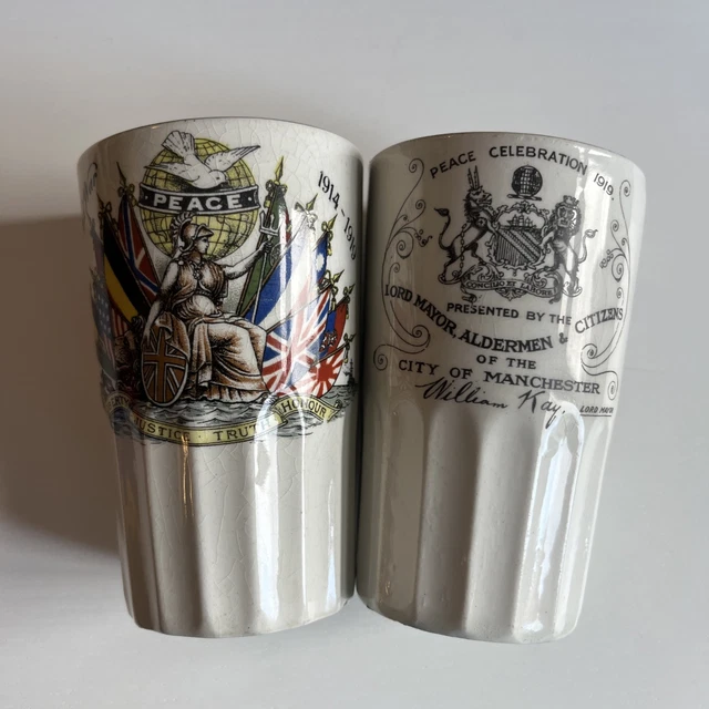 CHELSON CHINA ANTIQUE Vintage World War One Commemorative Mug Peace ...