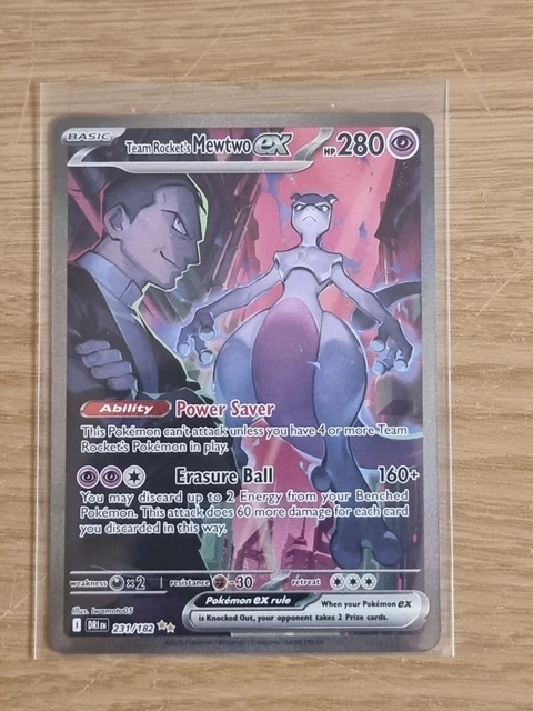 POKÉMON TCG TEAM Rocket's Mewtwo EX Destined Rivals 231/182 £399.99 ...