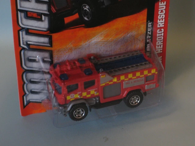 MATCHBOX FIRE ENGINE Blaze Blitzer Rescue Red Toy Model Car in USA BP ...