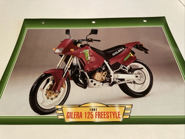 GILERA 125 FREESTYLE 1991 fiche carte moto passion collection Atlas EUR ...