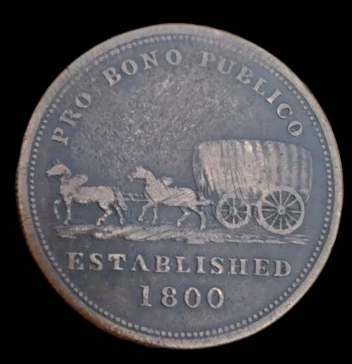 1800 RRARE LONDON Soho Mihell's Caravan 15 Office Penny Token Coin GB ...
