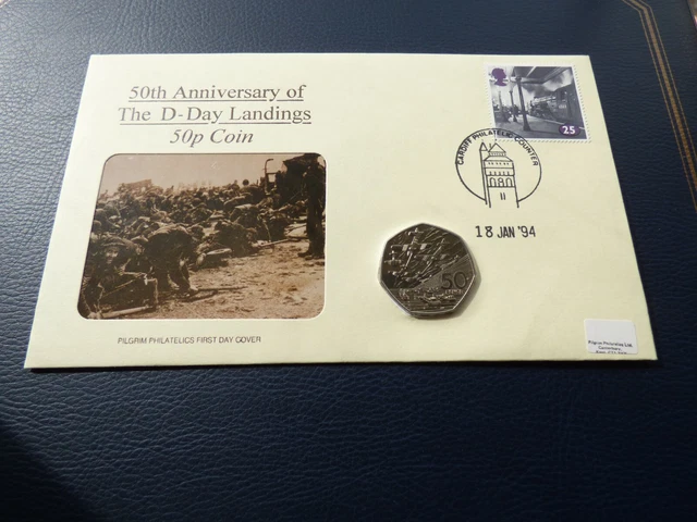 RARE 1994 50TH Anniversary Of The D-Day Landings 50p Coin Cover - No 58 ...