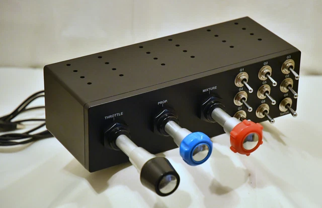 SAITEK PRO FLIGHT TPM System Throttle Prop Mixture PC USB Model 43206 ...