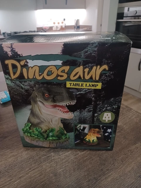 T-REX DINOSAUR LAMP,LAMPSHADE Bedside Table Light. New open box £21.50 ...