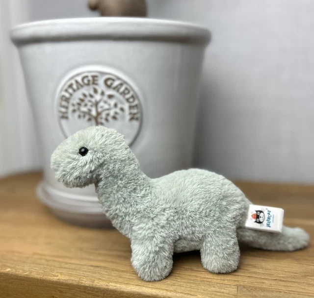 JELLYCAT FOSSILY BRONTOSAURUS - Tiny Fluffy Dinosaur - Jellycat Tiny ...