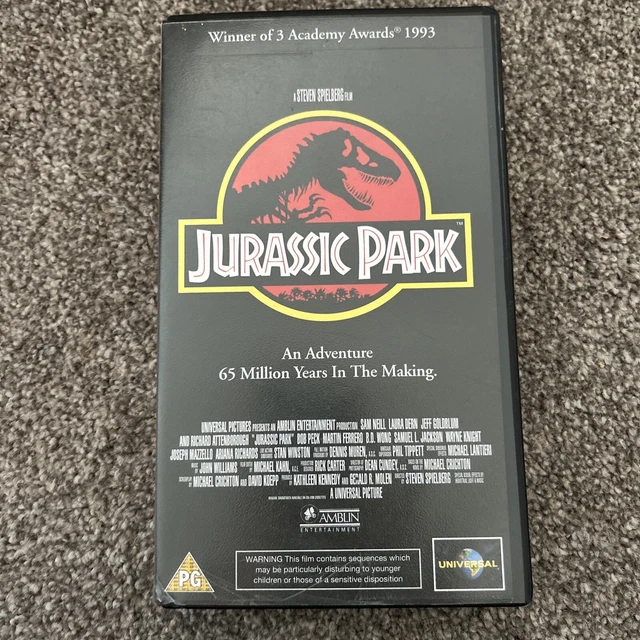 JURASSIC PARK PG VHS CIC Universal 1992 Bonus Booklet Enclosed Vintage ...
