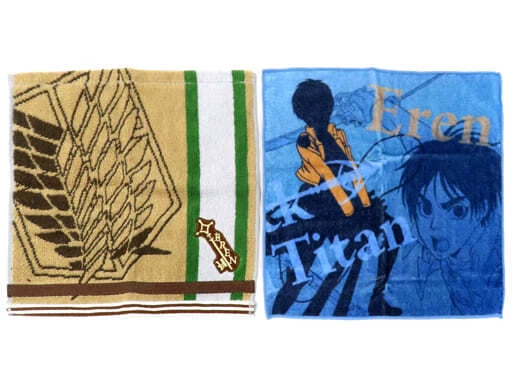 ATTACK ON TITAN nice Eren Yeager Towel TENUGUI popular toy Collection ...