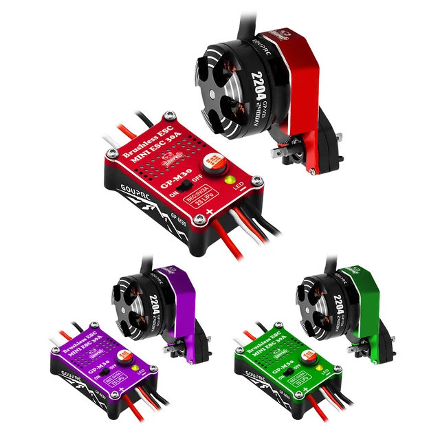 2204 2400KV BRUSHLESS Outrunner Motor with Transmission & 30A Brushless ...
