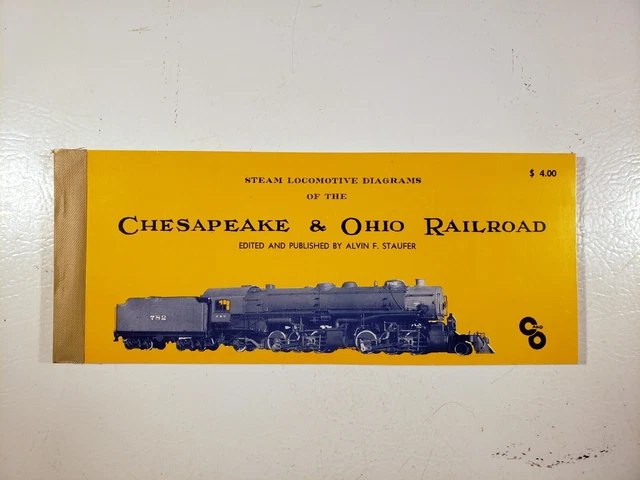 CHESAPEAKE OHIO C&O Steam Locomotive Standard Diagram Railroad Book ...