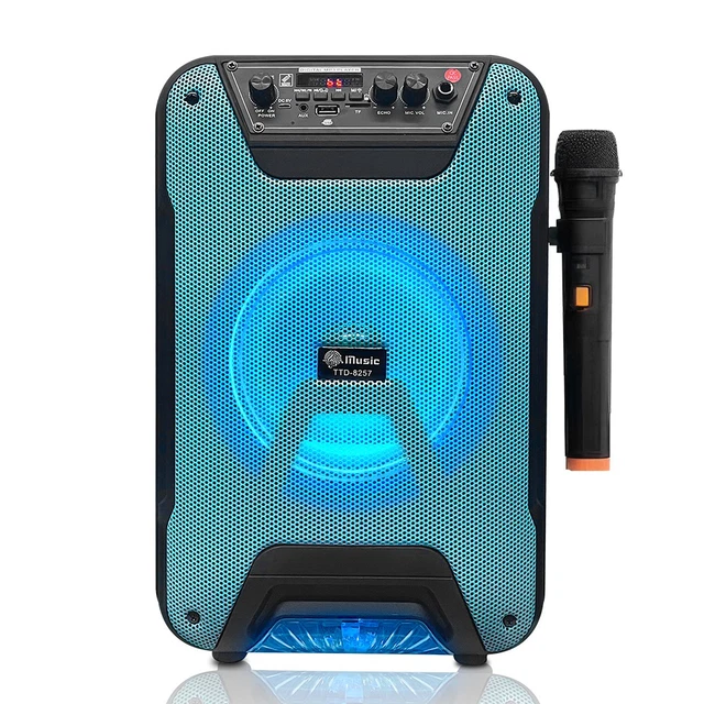 8& PORTABLE TROLLEY Bluetooth Speakers Subwoofer Party Wireless Karaoke Mic USB £37.99 - PicClick UK