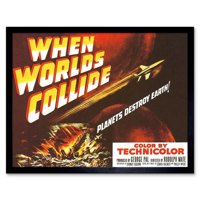 FILM WHEN WORLDS Collide Sci Fi Planets Destroy Earth Space 12X16 Framed Print £26.99 - PicClick UK