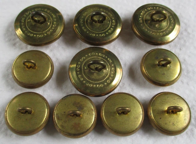 SET 10X WW2 British Army:"ROYAL ENGINEERS BRASS BUTTONS" (24mm-18mm ...