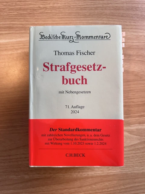THOMAS FISCHER STRAFGESETZBUCH (StGB) mit Nebengesetzen 2024, 71. Auflage EUR 70,00 - PicClick DE