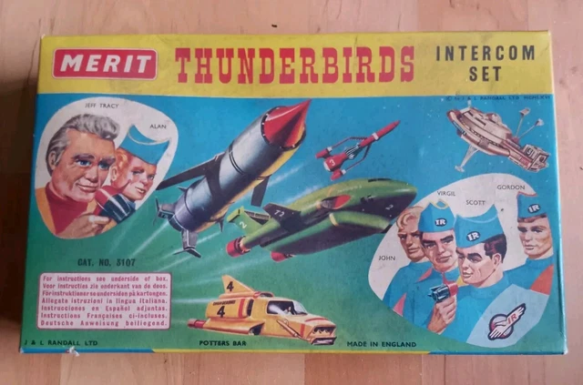 VINTAGE MERIT THUNDERBIRDS Intercom Set 1965 Gerry Anderson Boxed Toy ...