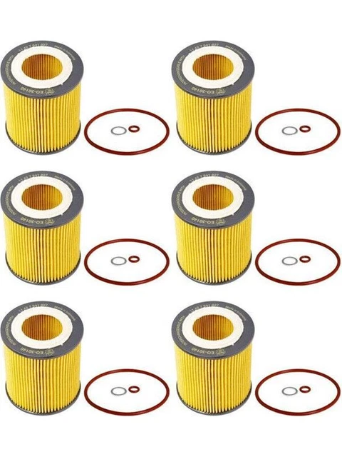 6 X SAKURA Ecological Oil Filter EO-30140 fits BMW 5 Series 2.5 E60 523 ...
