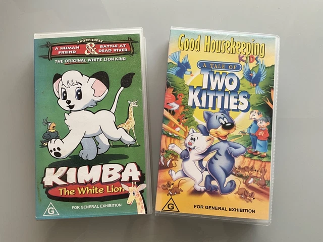 VHS TAPES 2 x Disney Kids Bundle, A tale of two kitties & Kimba the ...