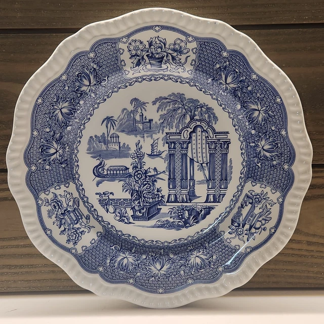 SPODE BLUE ROOM Collection Regency Series PAGODA Dinner Plate England ...