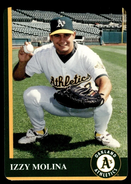 1997 MOTHER'S COOKIES Oakland Athletics Izzy Molina #24 EUR 2,20 ...