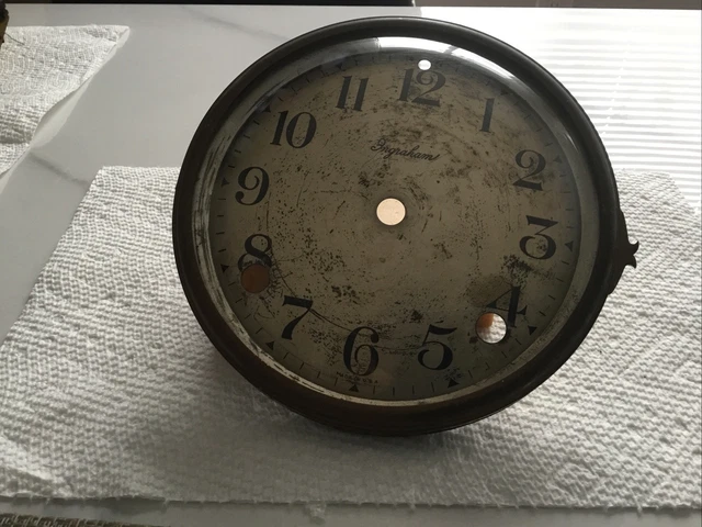 ANTIQUE/VINTAGE INGRAHAM MANTLE Clock Dial, Bezel & Glass £23.03 ...
