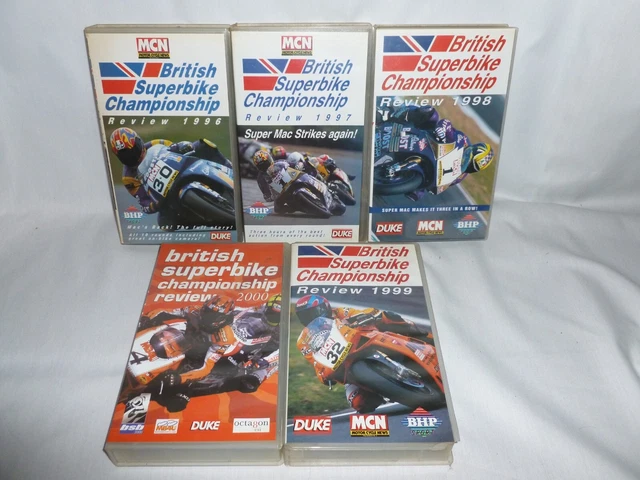 BRITISH SUPERBIKE CHAMPIONSHIP Review VHS Videos 1996 1997 1998 1999 ...