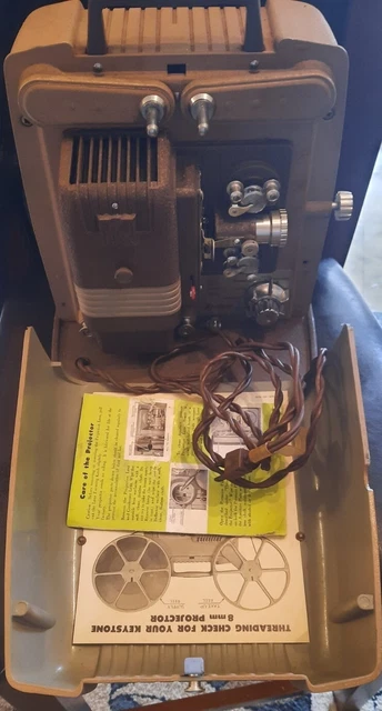VINTAGE KEYSTONE 8MM Automatic Movie Projector Model K-100 with ...